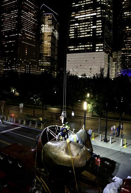 Battered bronze sphere returns to World Trade Center site | iNFOnews ...