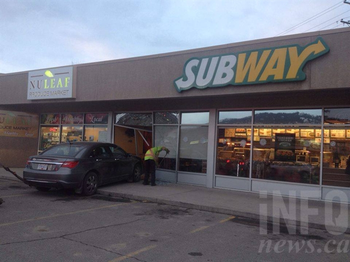 No one hurt when car crashes into Kamloops Subway | iNFOnews | Thompson ...